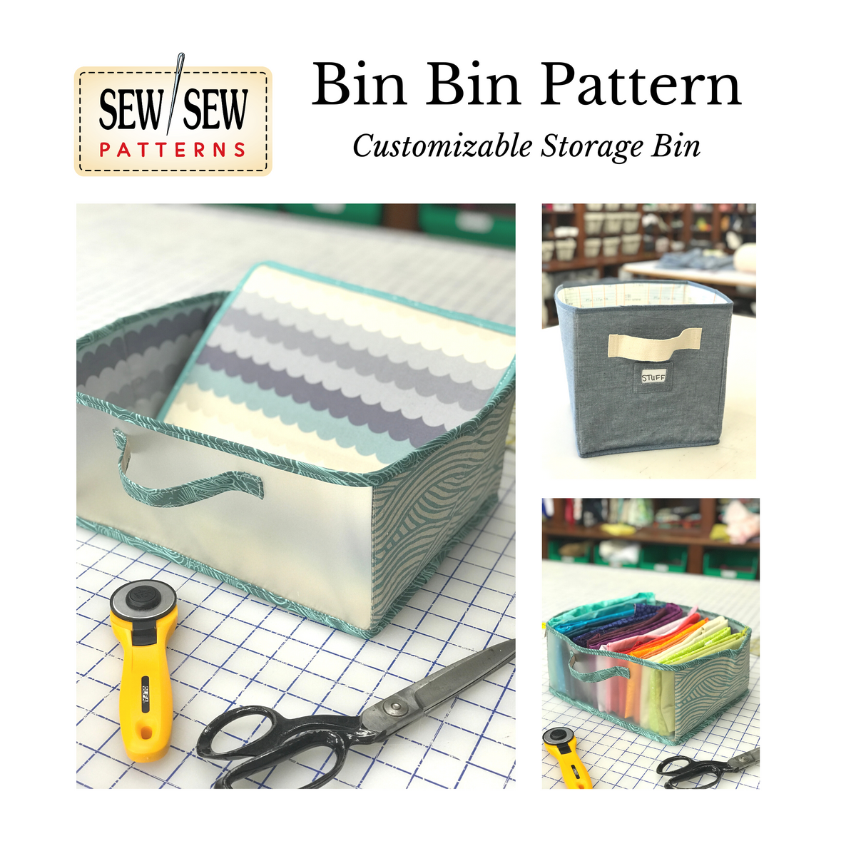 Bin Bin Sewing Pattern and Videos by Sew Sew Patterns